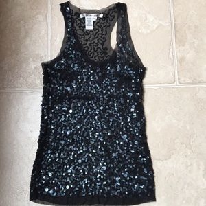 Max Studio | Tops | Sheer Sequined Tank | Poshmark